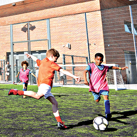 Enjoy a pre-match 'kickabout' at the Beacon of Light